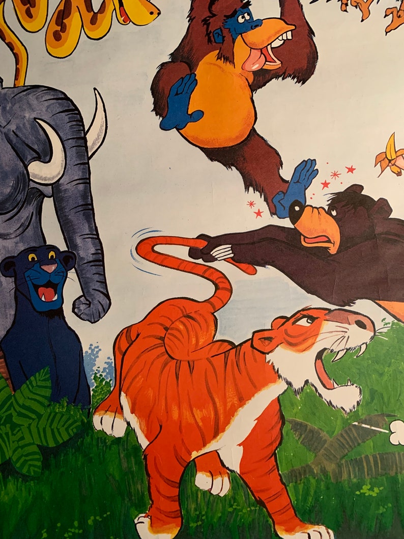JUNGLE BOOK 80s Vintage Poster rare German Version - Etsy