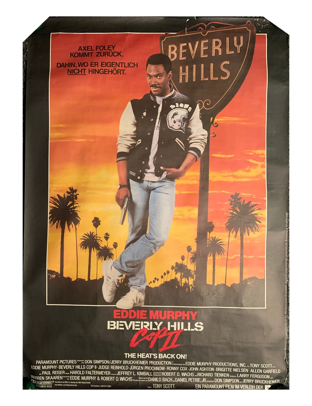 BEVERLY HILLS COP 1987 Vintage Movie Poster / Eddie Murphy - Etsy