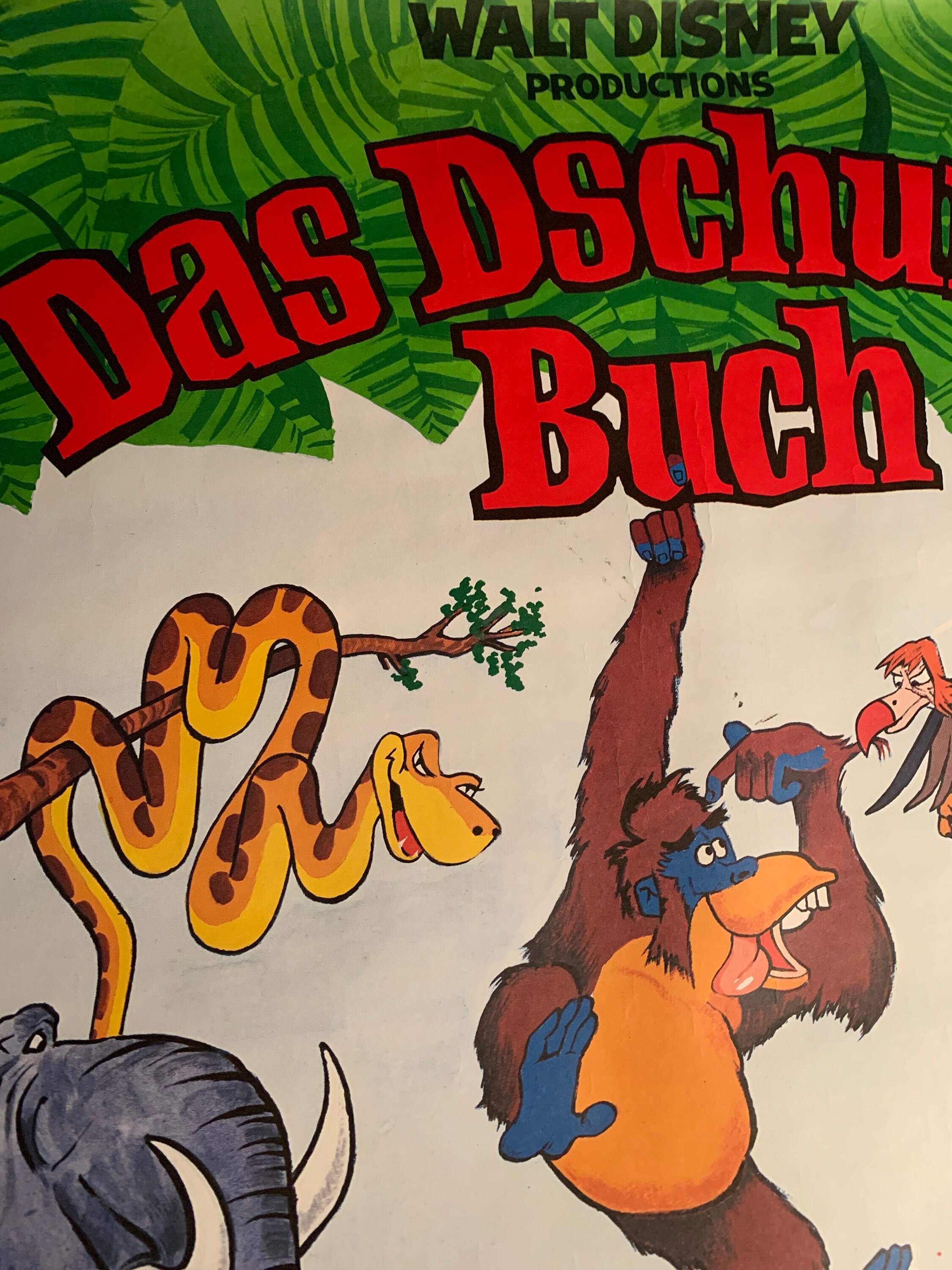 JUNGLE BOOK 80s Vintage Poster (rare German Version) - Etsy