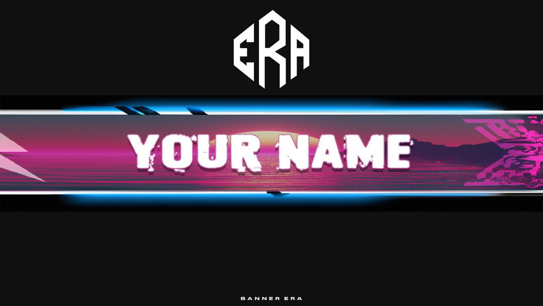 Youtube Banner Template - Cyberpunk Style - Etsy