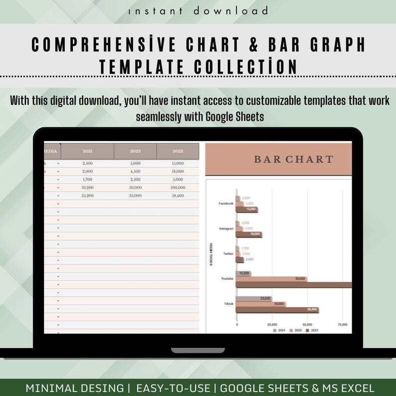 Editable Fillable Chart & Creative Bar Chart Template | Easy to Use ...