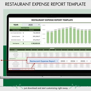 Restaurant Expense Report Template Editable Google Sheets Easy-to-use ...