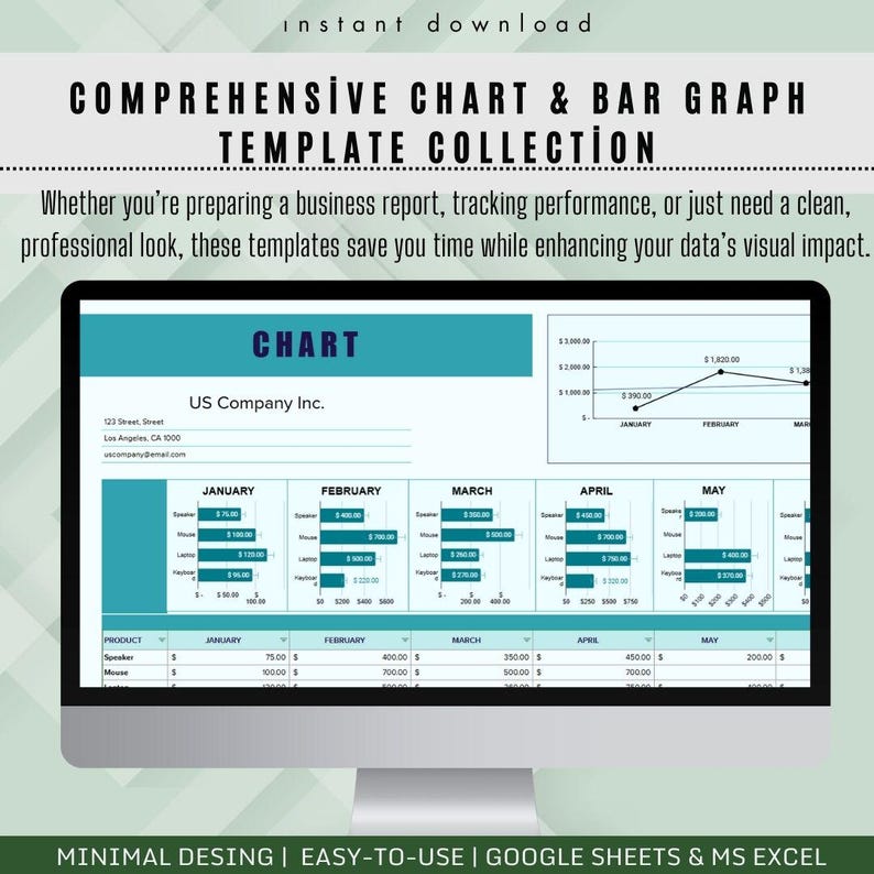 Editable Fillable Chart & Creative Bar Chart Template | Easy to Use ...
