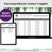 Classroom Behavior Tracker Template Editable Google Sheets, Easy-to-use ...