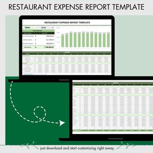 Restaurant Expense Report Template Editable Google Sheets Easy-to-use ...