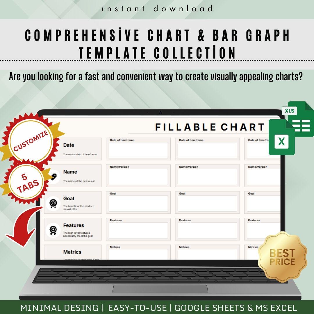Editable Fillable Chart & Creative Bar Chart Template | Easy to Use ...