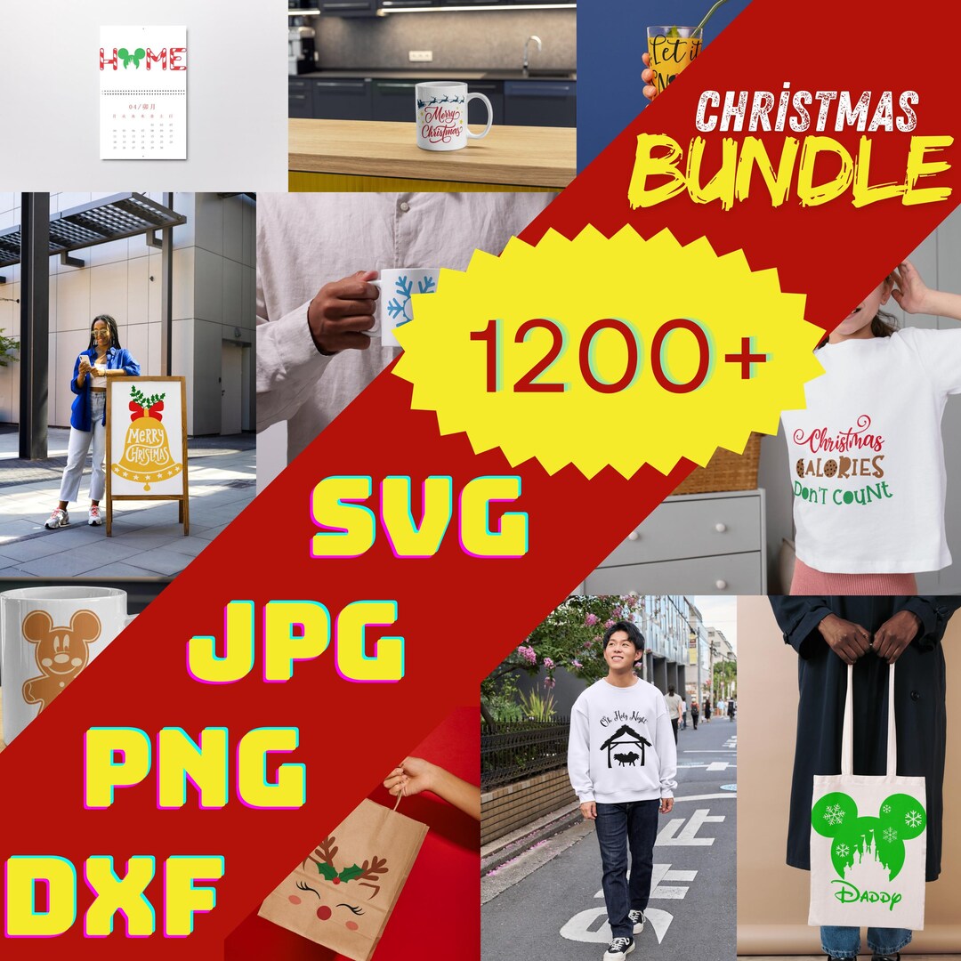 Christmas Svg JPG PNG DXF Bundle – Digital Christmas Designs! Perfect ...