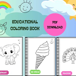 Printable Kids Coloring Book | Easy to Use Digital Download for iPad ...