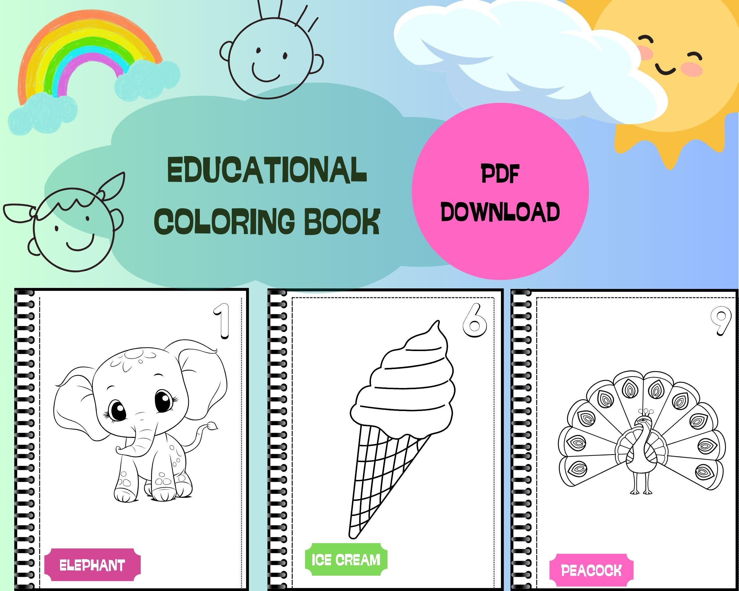 Printable Kids Coloring Book | Easy to Use Digital Download for iPad ...