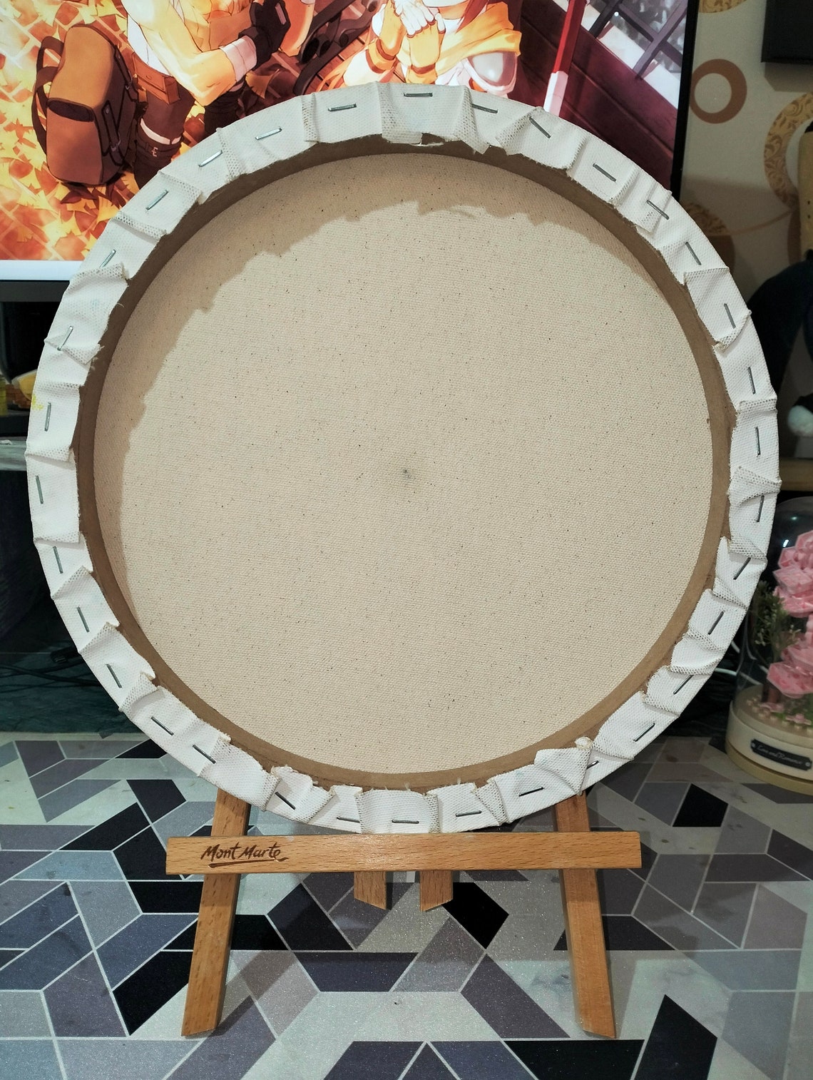 Japanese Curry Round Oil Painting Original Handmade Oil Painting - Etsy