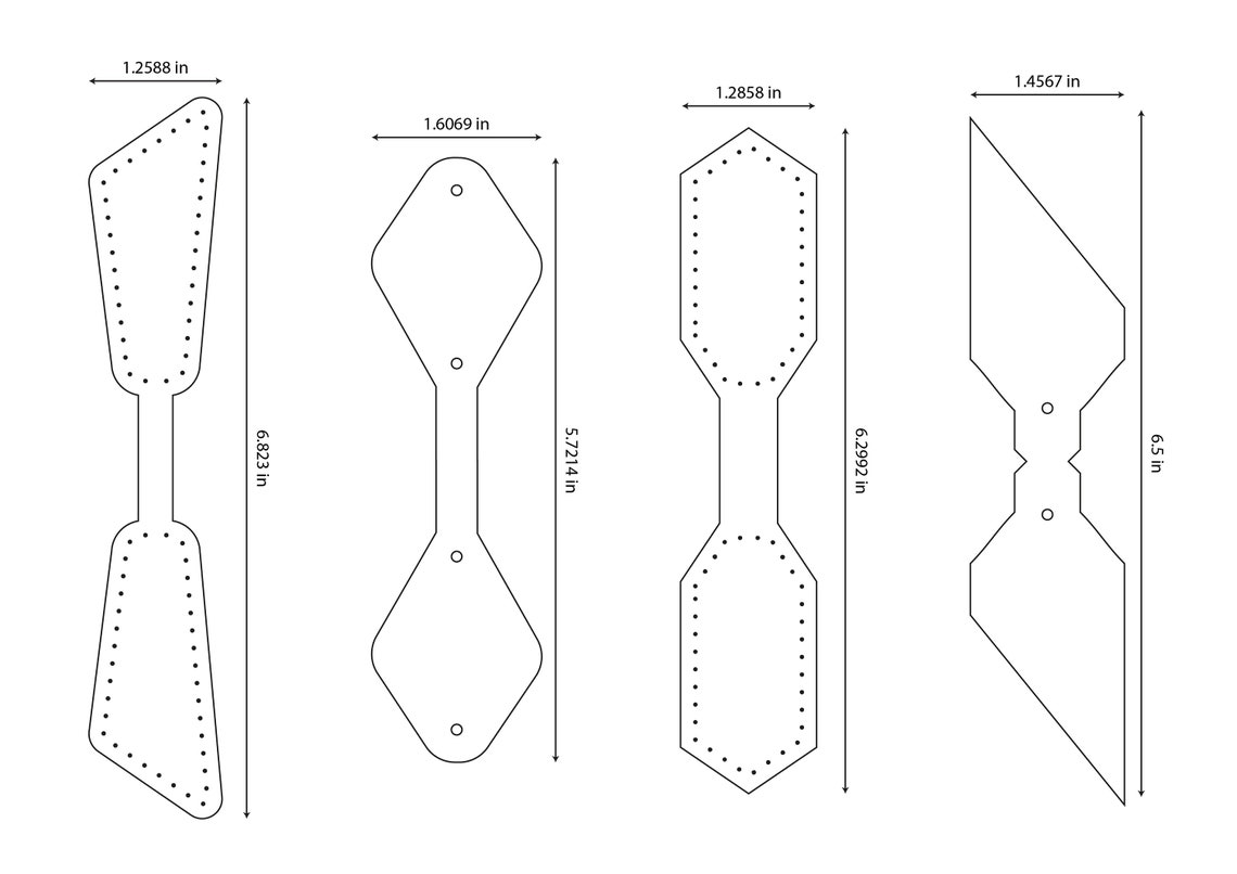 Set of 9 Keychain Digital Svg Pdf Pattern, Leather Keychain Laser Cut ...