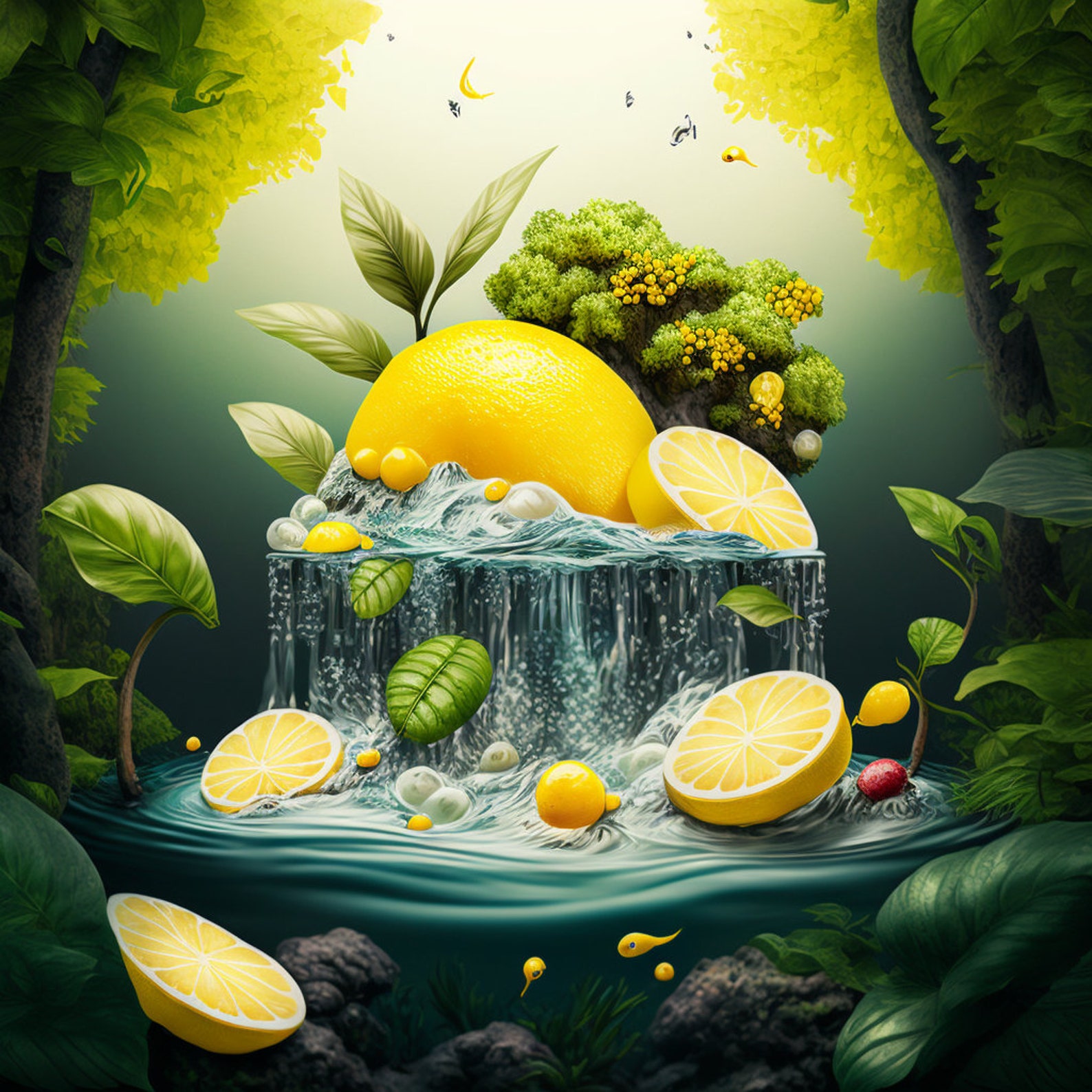 Digital Lemon Art - Etsy