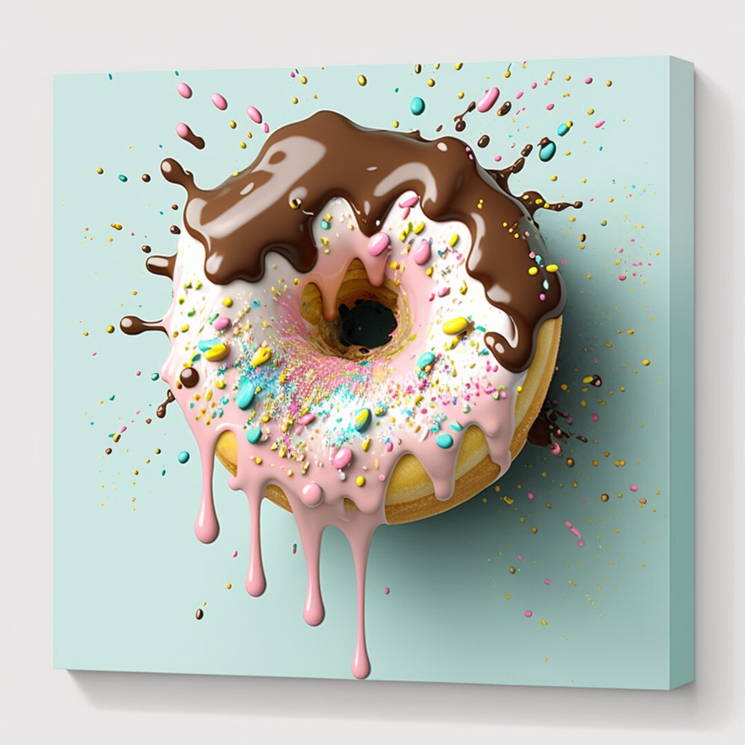 Pastel Drip Donut Download - Etsy