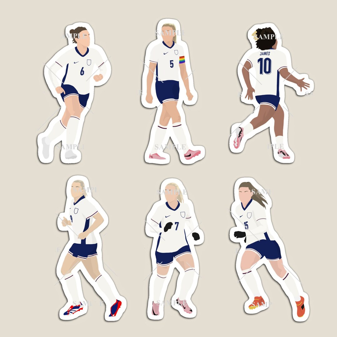 Lionesses 2024 Stickers or Magnets Set alessia Russo, Leah Williamson ...