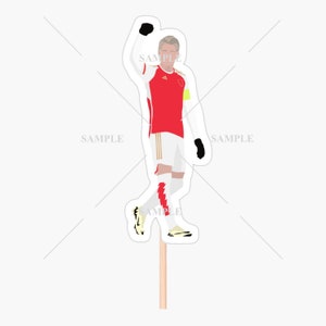 Arsenal Cupcake Toppers Set saliba, Jesus, Saka, Havertz, Odegaard ...