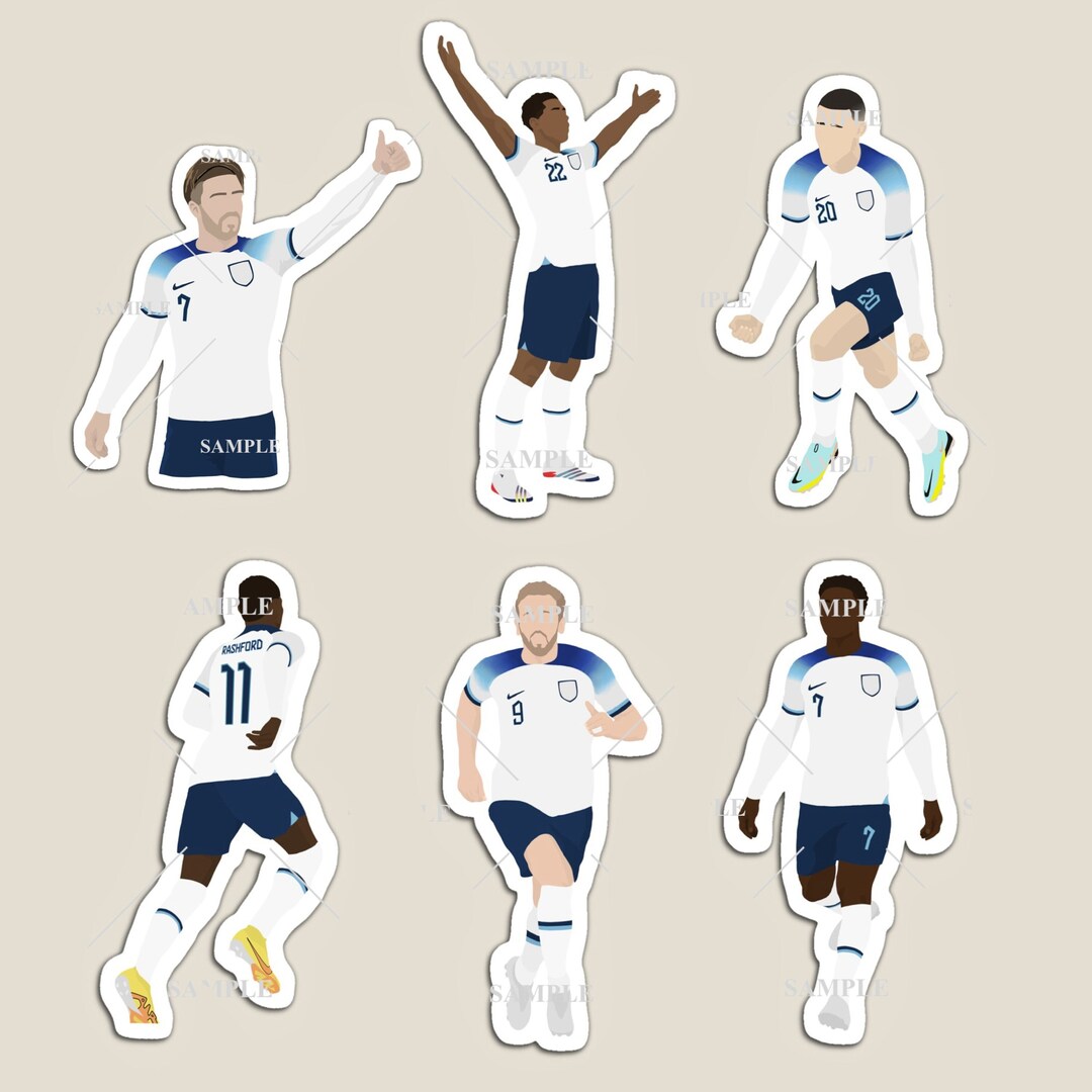 England Men's International Football Players Stickers or Magnets ...