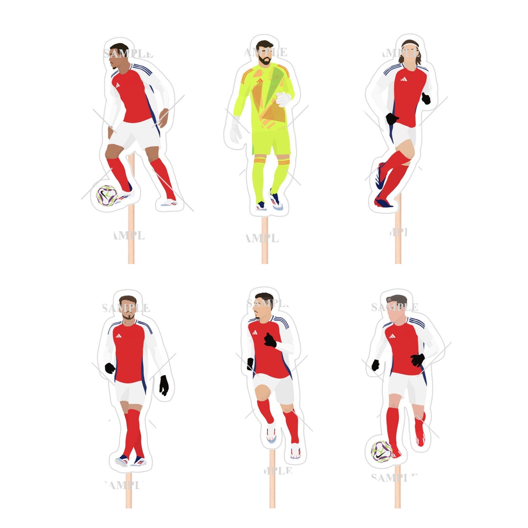 Arsenal 2024/25 Cake Toppers Pick 'n' Mix (saka, Raya, White, Rice ...