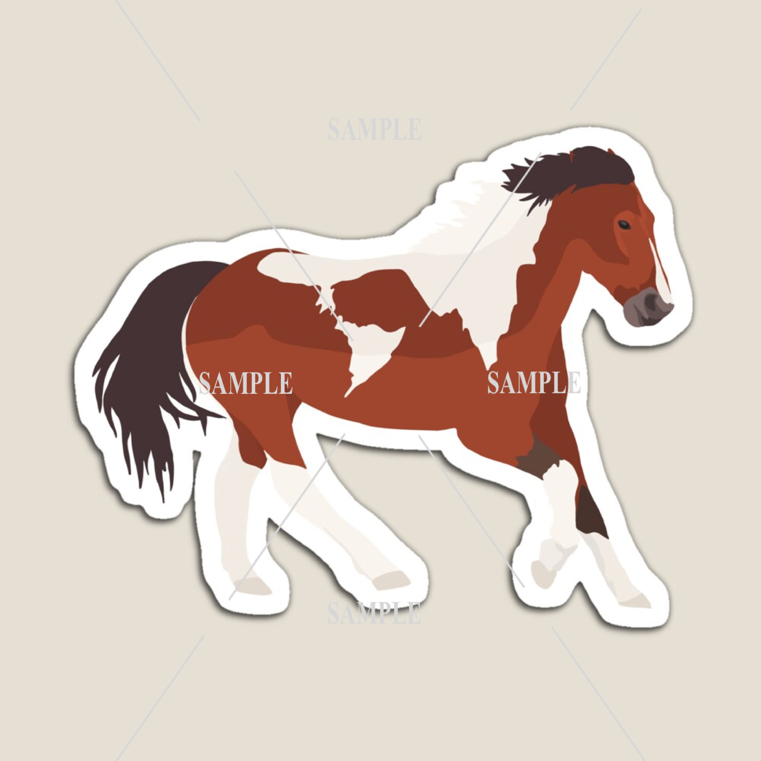 Pinto Skewbald Horse Sticker/decal or Magnet - Etsy