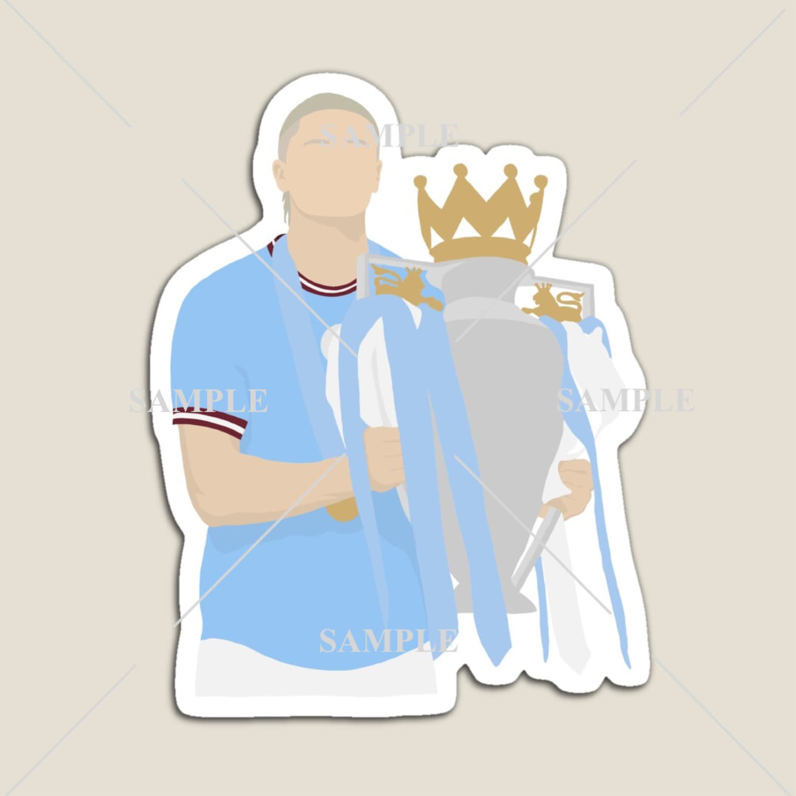 Erling Haaland for Manchester City 2022/23 Stickers/decals or Magnets ...