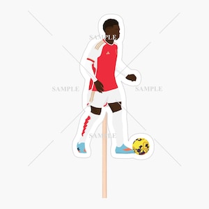 Arsenal Cupcake Toppers Set saliba, Jesus, Saka, Havertz, Odegaard ...