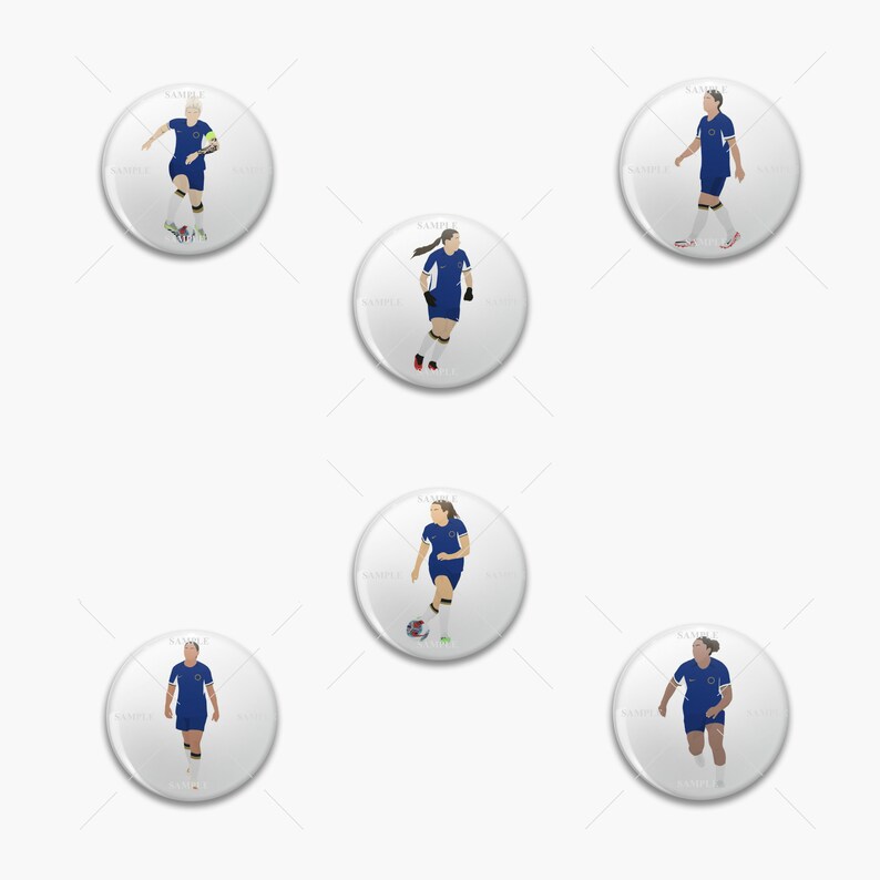Chelsea Women 2023/24 Football Players Pin Badges/buttons carter ...