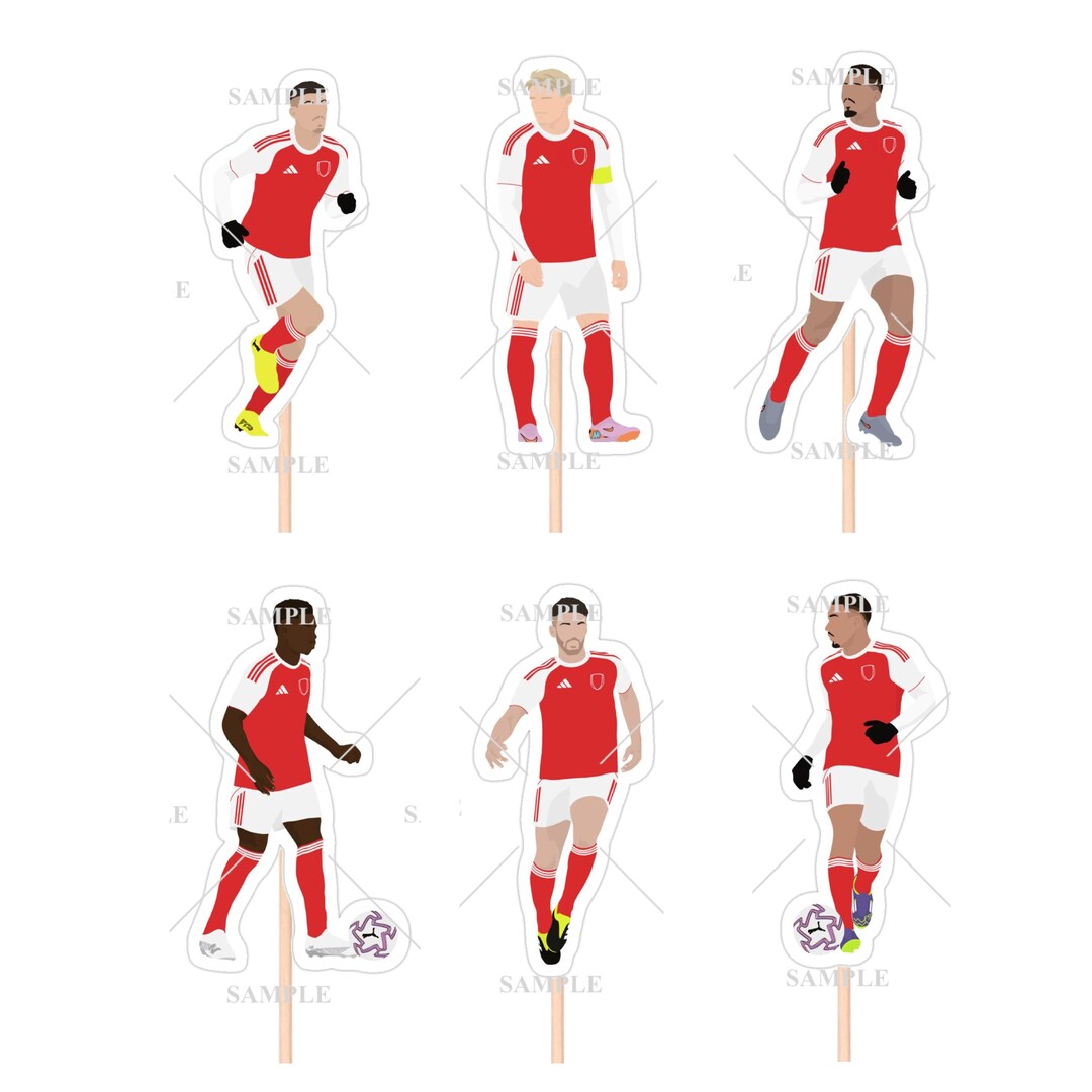Arsenal Cake Toppers Pick 'n' Mix (saka, Raya, White, Rice & More) - Etsy