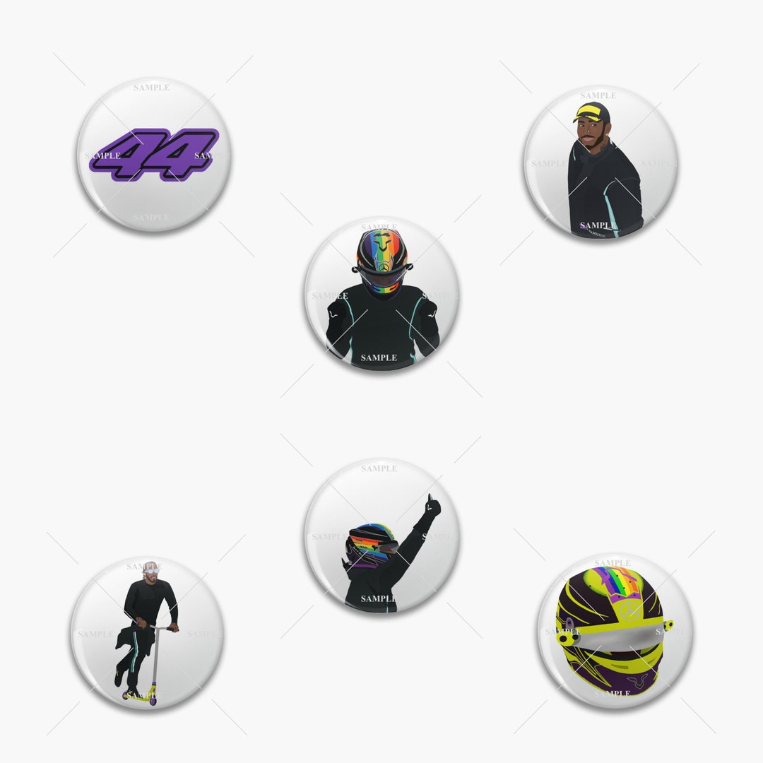 Lewis Hamilton Pin Badge/button Set - Etsy