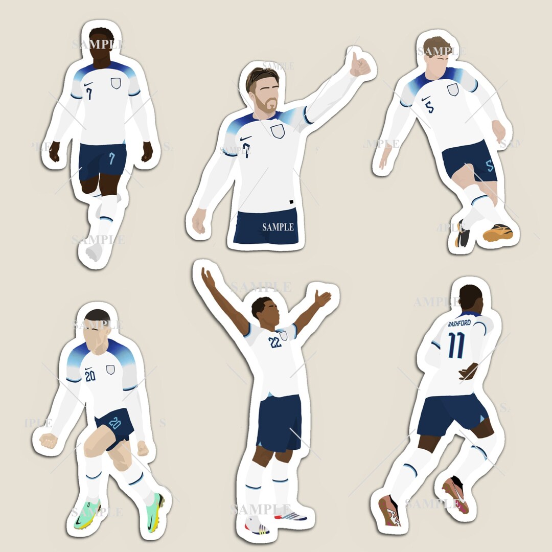 England Men's International Football Players Stickers or - Etsy