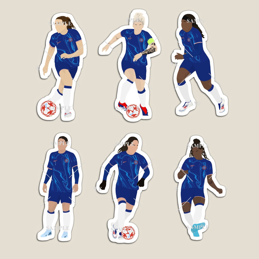 Chelsea Women 2024/25 Football Players Stickers or Magnets bright ...