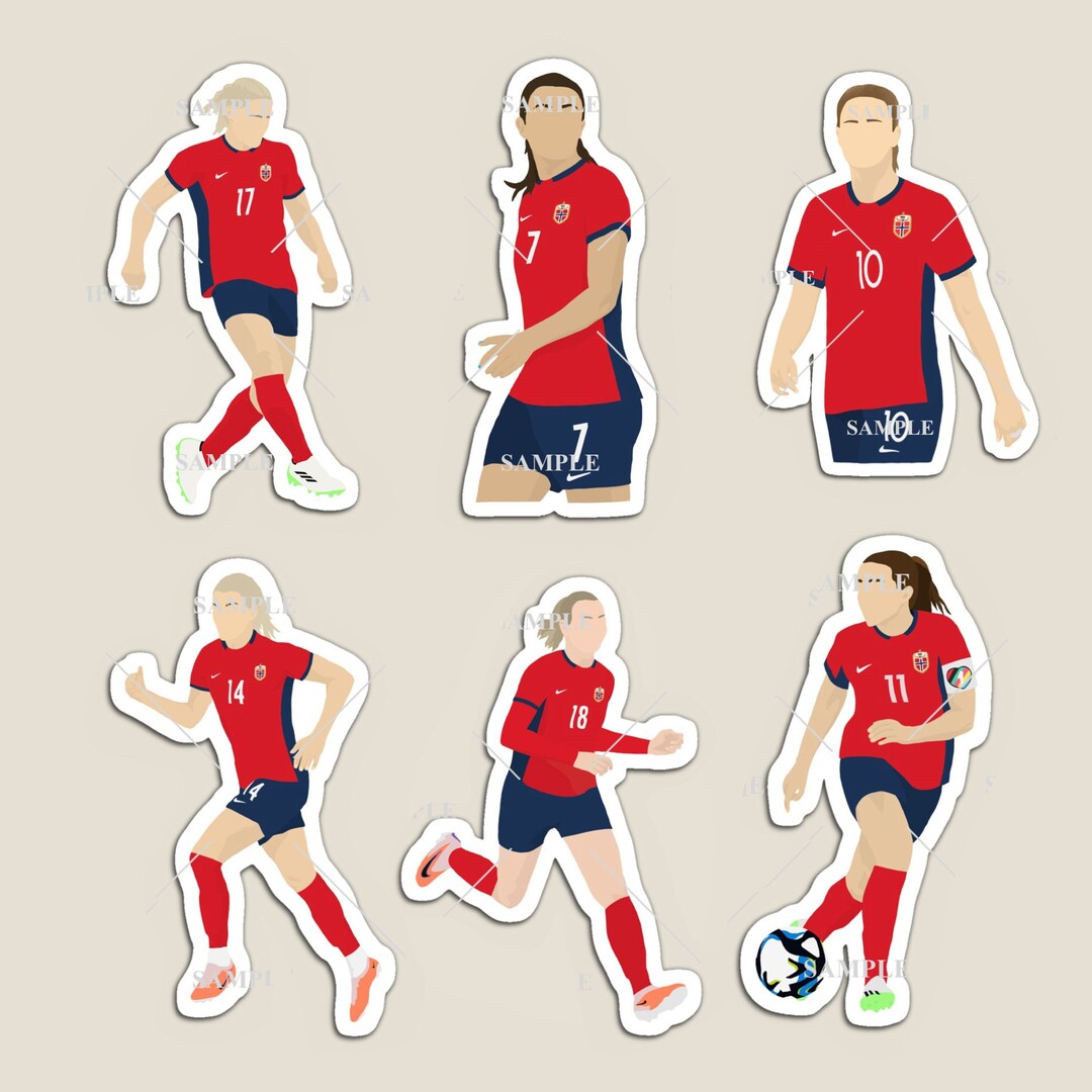 Norway Women International Football Players Stickers or Magnets ...