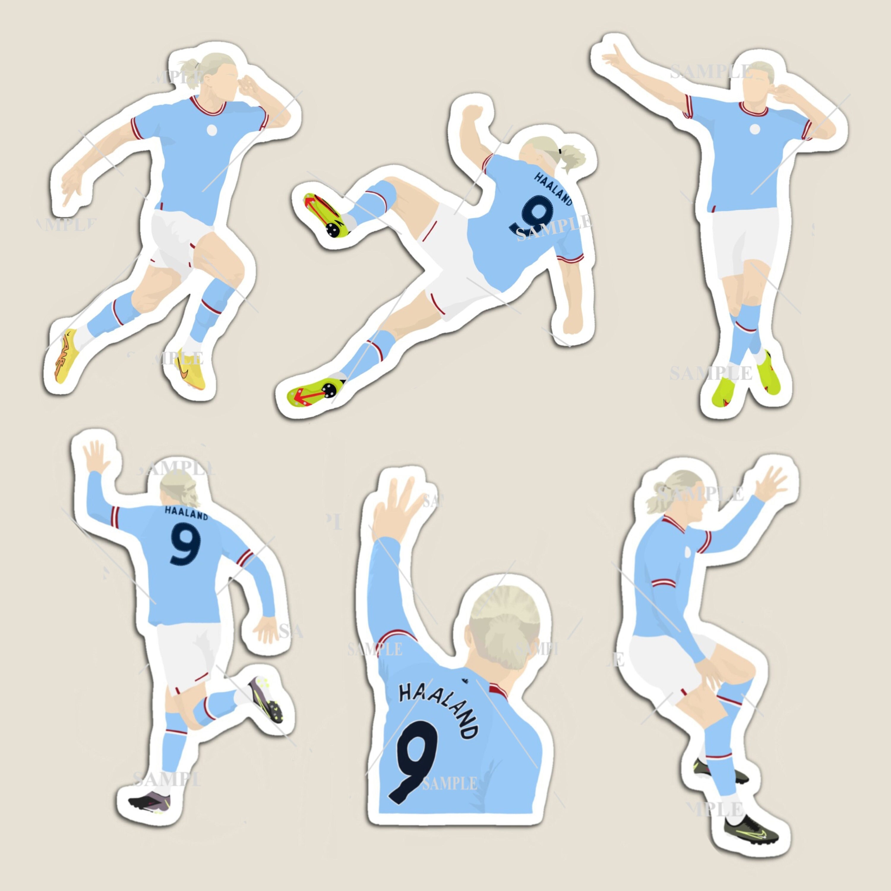 Erling Haaland for Manchester City 2022/23 Stickers/decals or Magnets ...