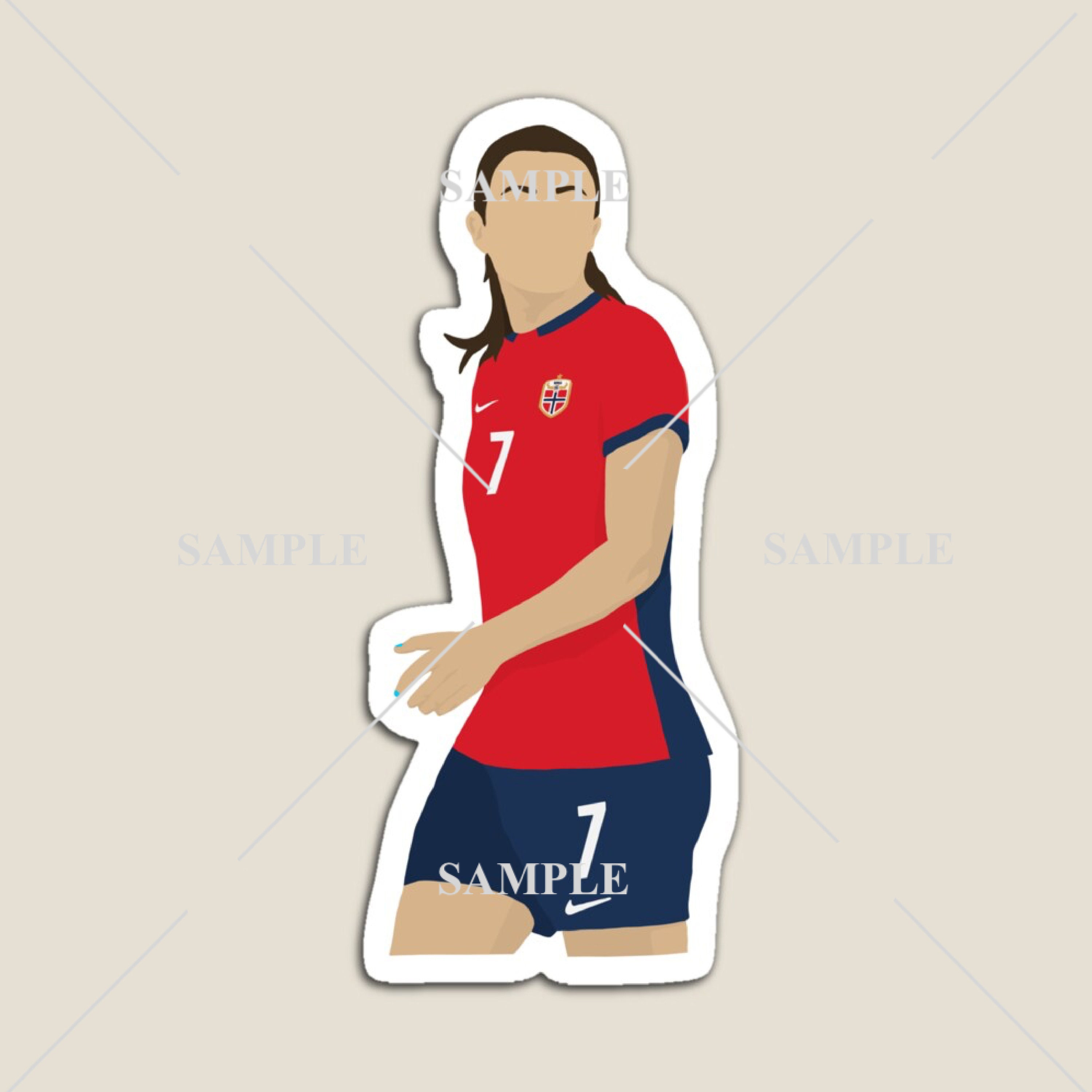 Norway Women International Football Players Stickers or Magnets ...