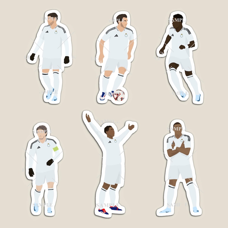 Real Madrid Stickers - Etsy