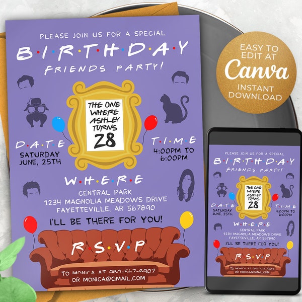 Friends Themed Birthday Party - Etsy