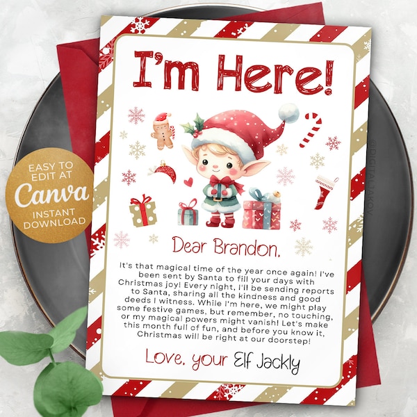 First Time Elf Arrival Letter - Etsy