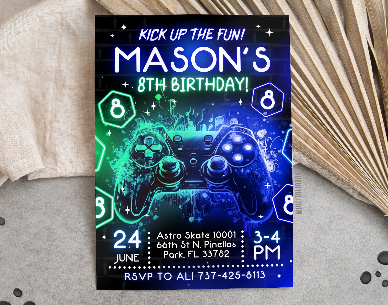 Video Game Party Invitation Printable