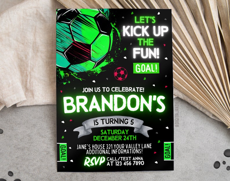 Editable Soccer Invitation Template Soccer Birthday - Etsy Editable Soccer Invitation Template Soccer Birthday - Etsy