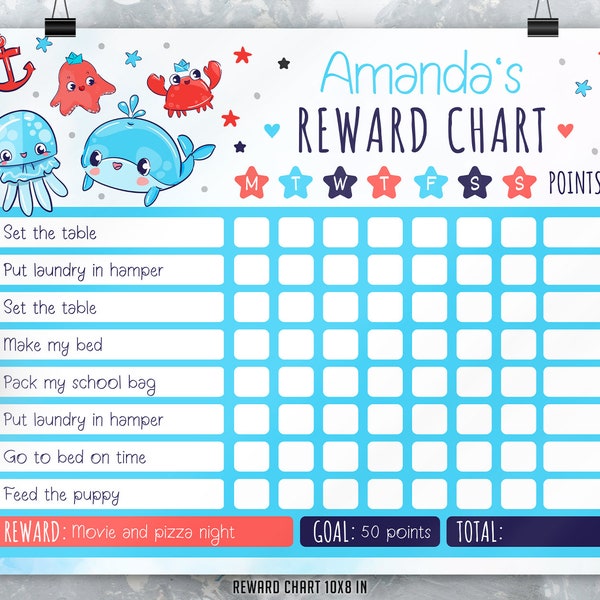 Under the Sea Reward Chart - Etsy