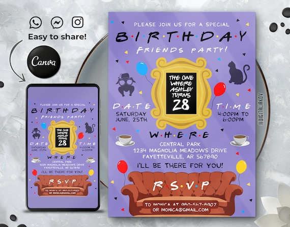 Family Friends Party Invitation Template Custom Pizza Party