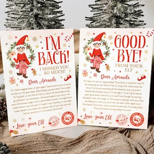 Editable Elf Letter, Elf Arrival Letter, Elf Return Letter, Elf I'm ...