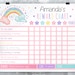 EDITABLE Rainbow Reward Chart Rainbow Behavior Chart Chore - Etsy