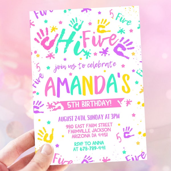 Birthday Invitation High Five - Etsy