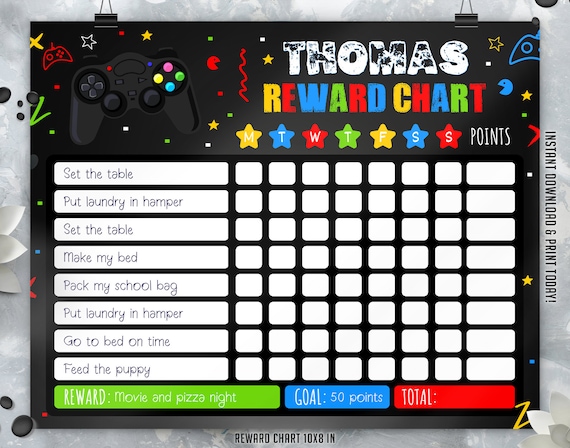 EDITABLE Video Games Chart, Gaming Behavior Chart, Chore Chart ...
