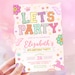 Patch Letter Invitation, Girl Birthday Invitation, Varsity Patch Party ...