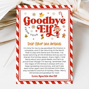 Editable Elf Letter, Elf Arrival Letter, Elf Return Letter, Elf I'm ...