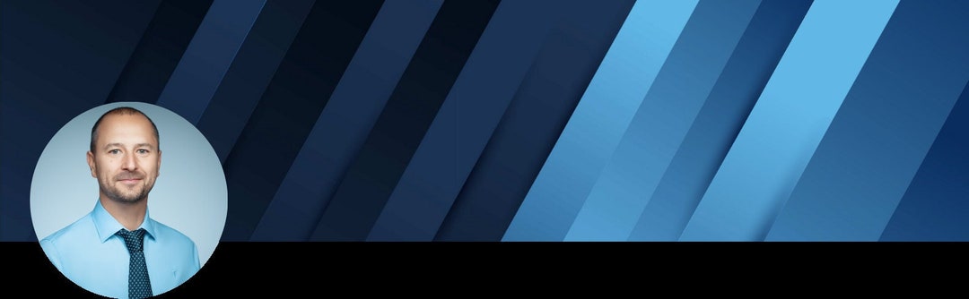 Linkedin Profile Banner — Blue Stripes. - Etsy