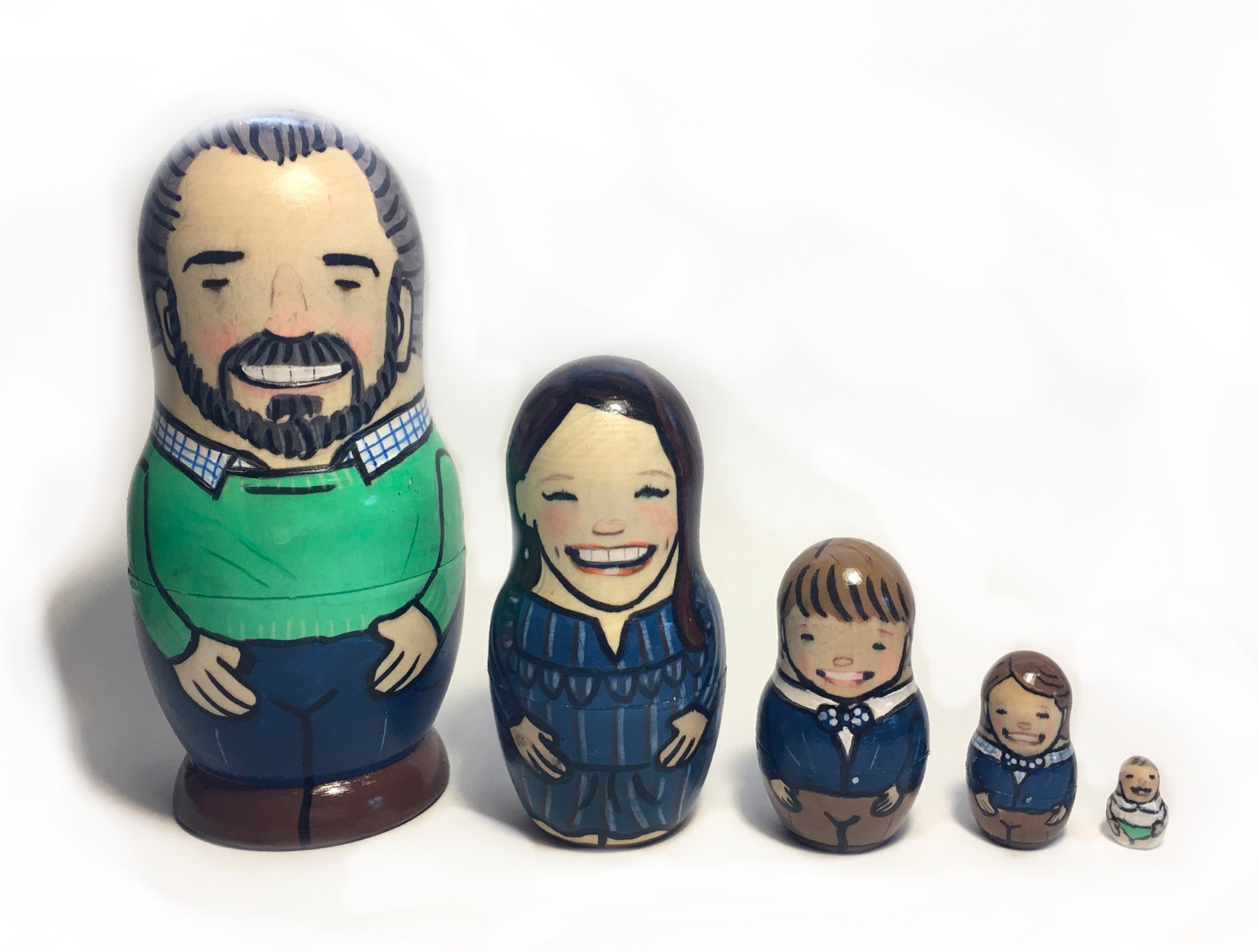 Family Nesting Doll Set - Etsy