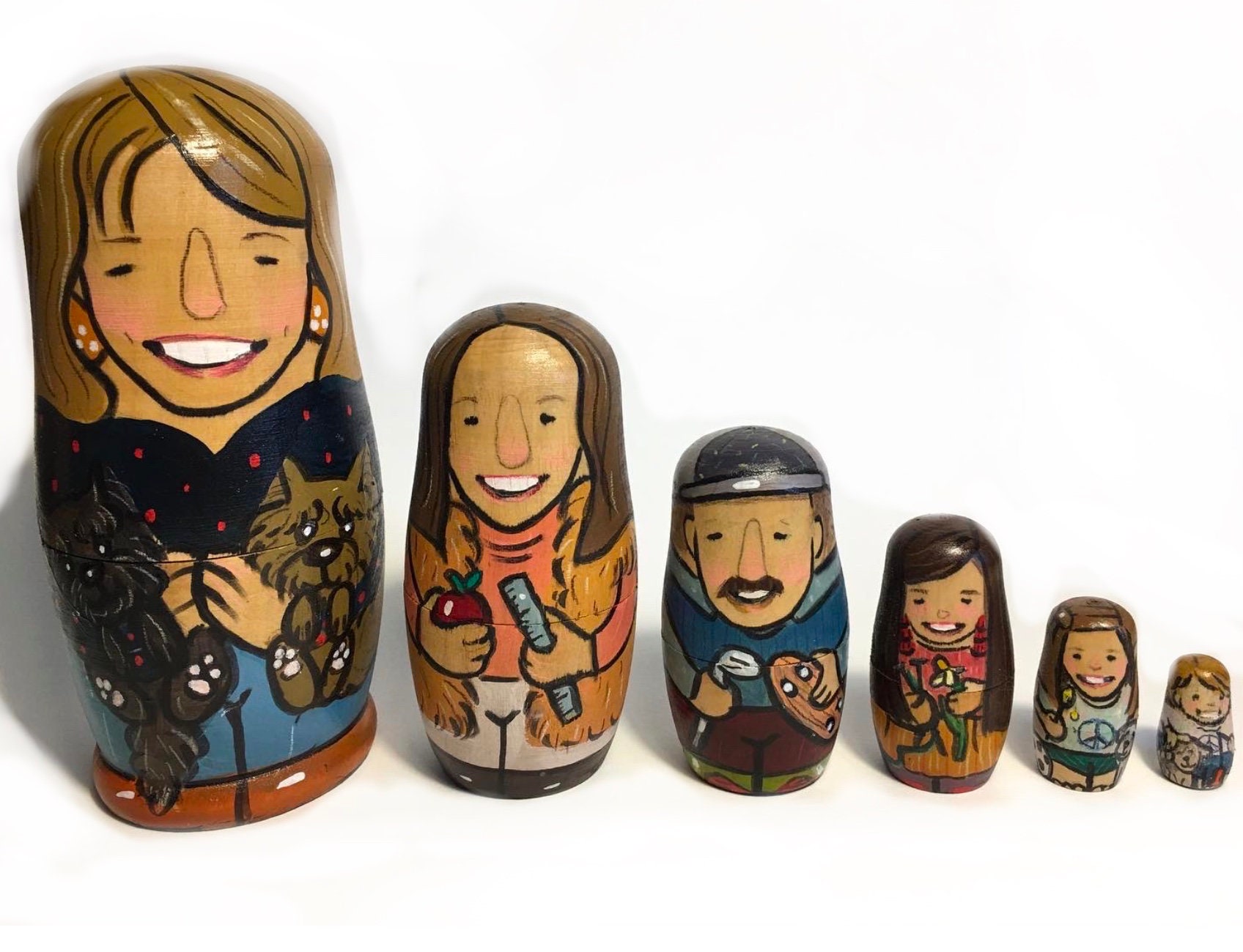 Family Nesting Doll Set - Etsy
