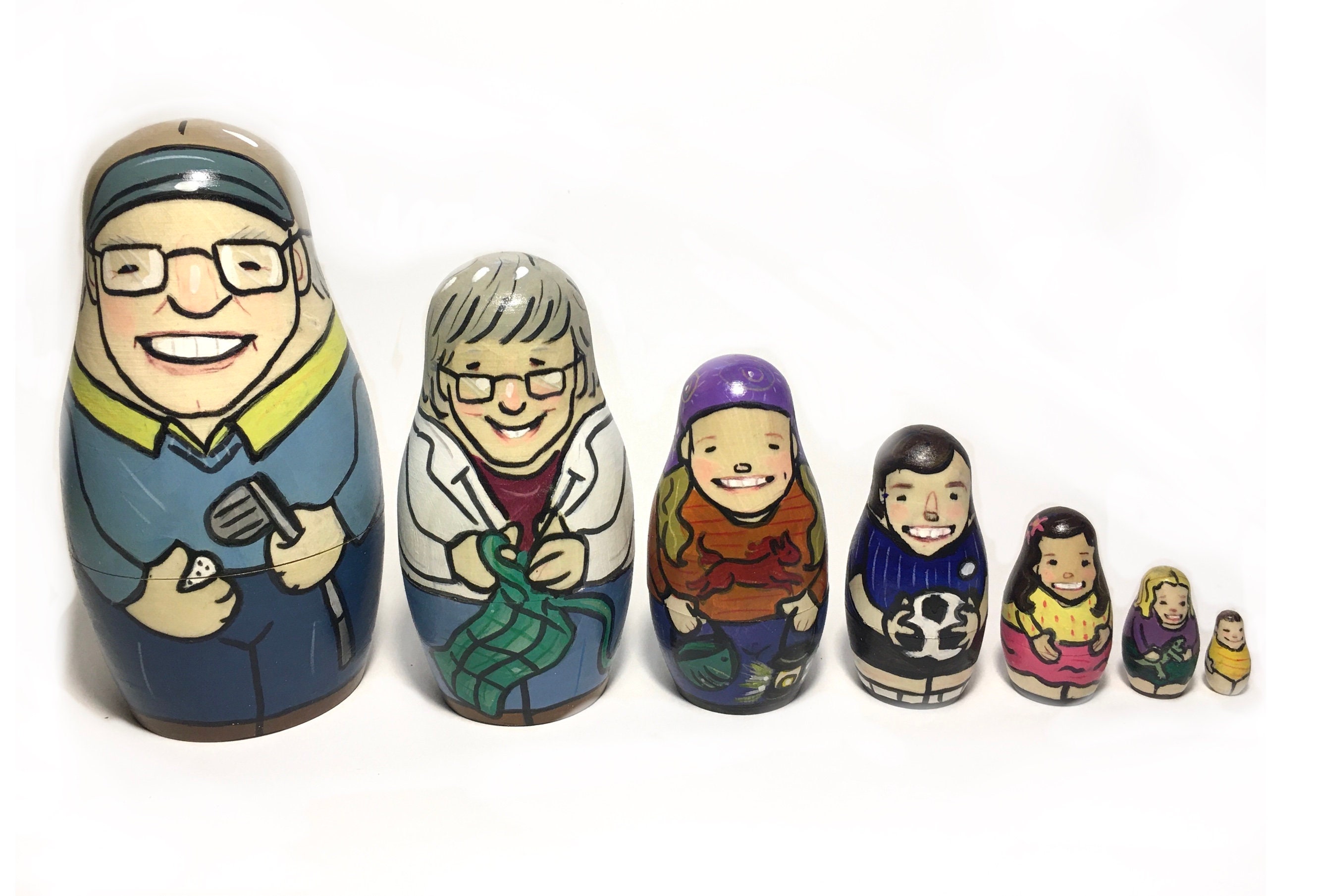 Family Nesting Doll Set - Etsy