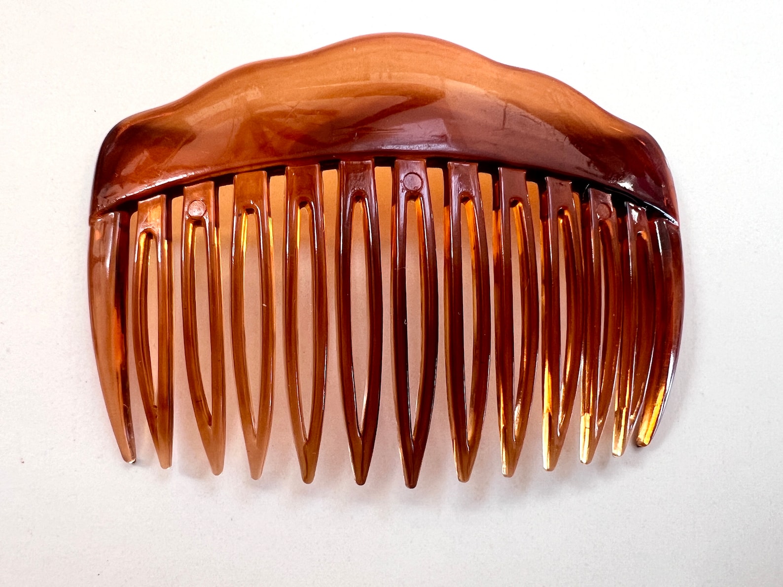 Vintage French Faux Tortoise Shell Hair Side Comb Brown Celluloid ...